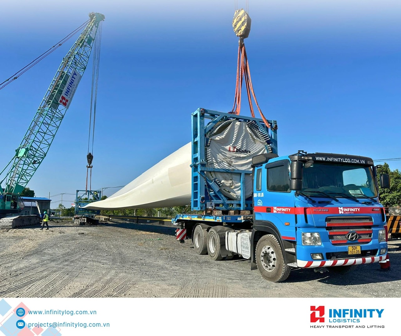 nhà máy điện gió bạc liêu – Infinity Logistics